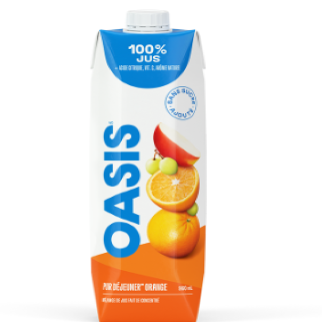 Jus d'orange mélangé pur déjeuner - Oasis | Aubut (2235)