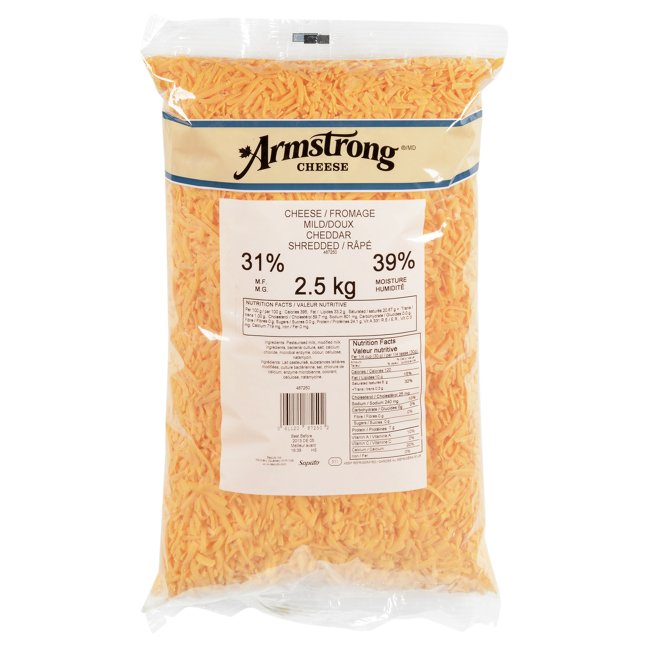 Fromage cheddar jaune râpé - Armstrong | Aubut (1020)