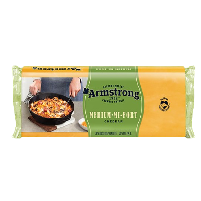 Yellow medium-sharp cheddar cheese [approx. 0.375kg] - A | Aubut (171)