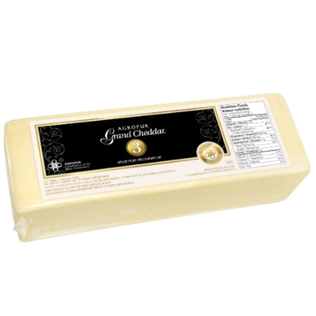 Fromage cheddar blanc fort 3 ans [env. 0.375kg] - Grand | Aubut (173)