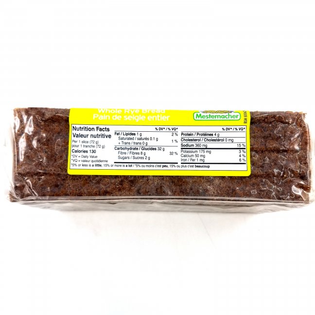 Pain de seigle entier biologique - Mestemacher | Aubut (6324)
